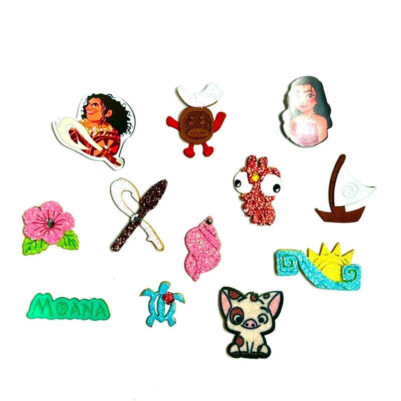 Adesivos Coleção Moana Luly Biju – 30 unidades – Drica Enfeites